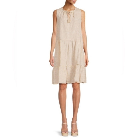 J. McLaughlin | Dresses | J Mclaughlin Christa Tassel Tiered Shift ...